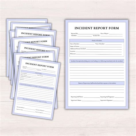 Workplace Incident Report Form Incident Report Templates Hr