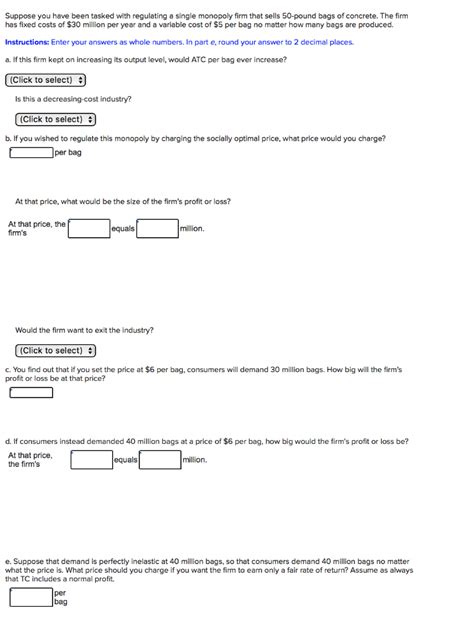 Solved Suppose You Have Been Tasked With Regulating A Single
