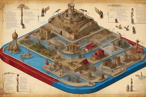 Boardgame Multilayered Structure French Premium Ai Generated Image