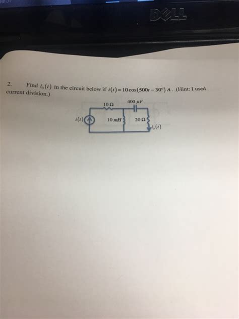 Solved Find I O T In The Circuit Below If I T Chegg