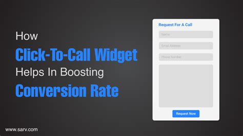 How Click To Call Widget Helps In Boosting Conversion Rate Sarv Blog
