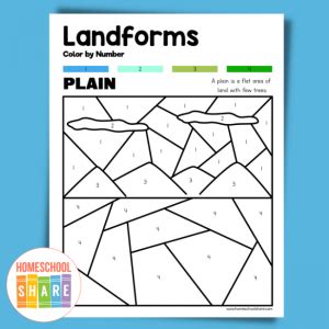 Landforms Color By Number Printables Homebabe Share