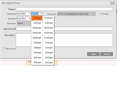 Modifying Radscheduler New Appointment Popup Start And End Time Ranges In Ui For Aspnet Ajax