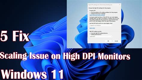 How To Fix Scaling Issues On Windows 11 For High Dpi Screens Youtube