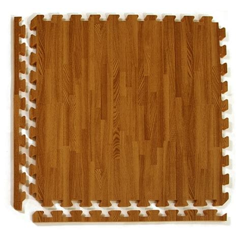 Greatmats Wood Grain Interlocking Wood Look Reversible Foam Tiles 12