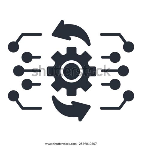 Algorithm Icon Vectoreditable Strokelinear Style Sign Stock Vector