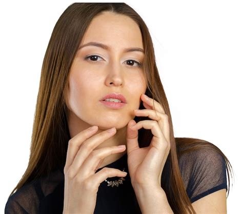 Retrato De La Mujer Joven Foto Premium