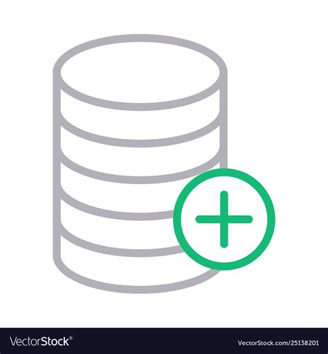 Add Database Royalty Free Vector Image VectorStock