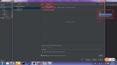 intellij idea 配置tomcat 运行web项目并打war包 idea中tomcat启动时war出现黄色的× csdn博客