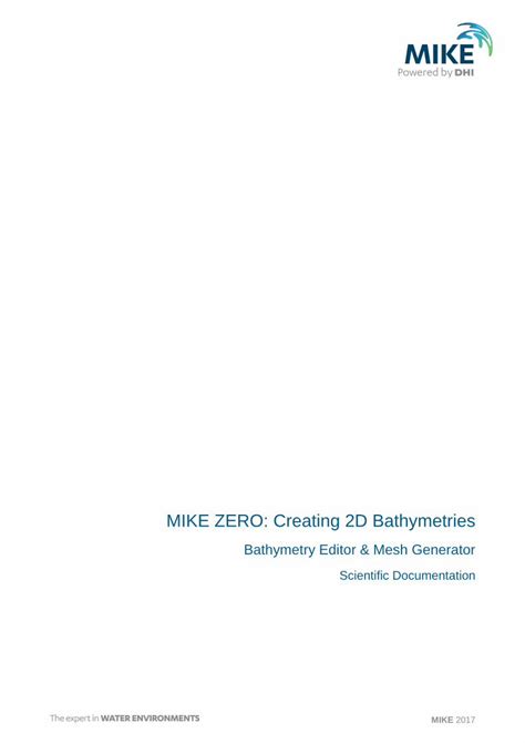 pdf mike zero creating 2d bathymetriesmanuals mikepoweredbydhi help