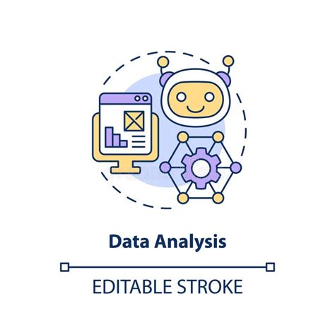 2d Customizable Data Analysis Line Icon Concept Stock Vector Illustration Of Line Flat 285909382