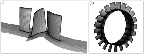 Cfd Mesh A Single Blade Passage Model B Full Annulus Model