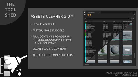 Free Plugins 427 Assets Cleaner Project Cleaning Tool Unreal