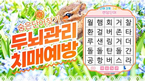 활기찬 뇌를 위한 숨은 단어 퀴즈 숨은단어찾기 치매예방 퀴즈 초성퀴즈 단어퀴즈 두뇌운동 뇌건강 치매테스트 기억력 집중력 강화 재밌는 퀴즈 Youtube