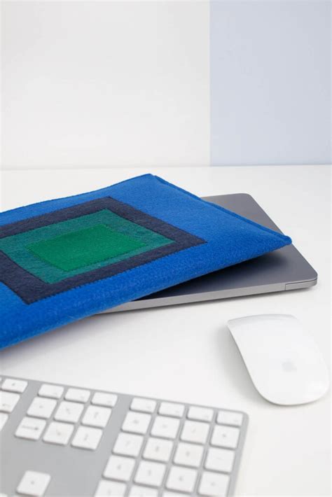 DIY Abstract Felt Laptop Case Sewing Tutorial The Crafty Gentleman