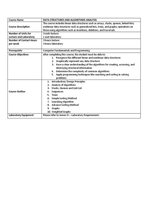 data structures and algorithms analysis pdf