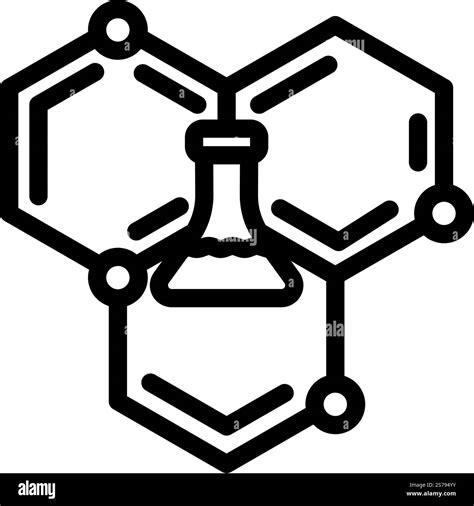 Scientific Molecular Structure Line Icon Vector Scientific Molecular Structure Sign Isolated