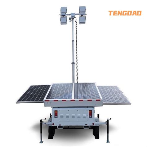 Trailer Mounted Solar Lighting Tower Tengdao Machinery