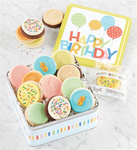 Musical Birthday T Tin Cookie Assortment
