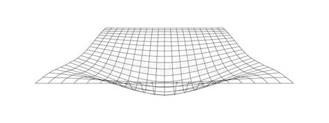 Net With Convex Effect Distorted Grid Surface Mesh Warp Texture Geometric Deformation