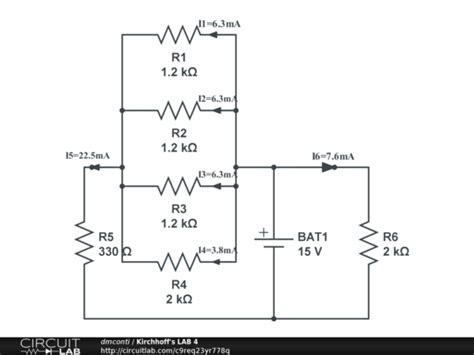 Kirchhoff S LAB 4 CircuitLab