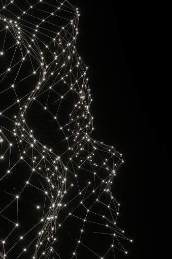 3d 렌더링 플렉서스 스타일 추상기술 빅데이터 배경 개념 메타버스 3차원 형태에 대한 스톡 사진 및 기타 이미지 3차원 형태