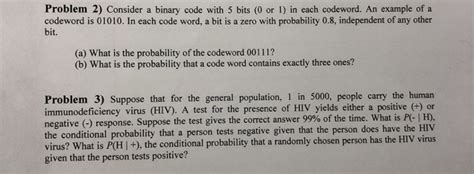 Solved Problem 2 Consider A Binary Code With 5 Bits 0 Or