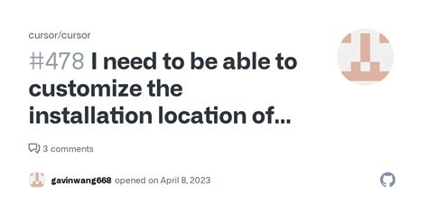 I Need To Be Able To Customize The Installation Location Of Plugins Issue Getcursor