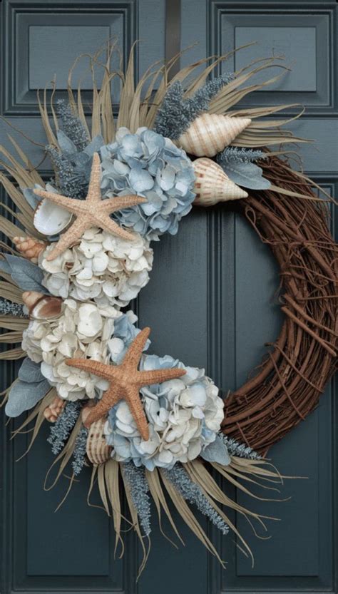 Pin By Humallory On Sea And View Diy Spring Wreath Door Wreaths Diy