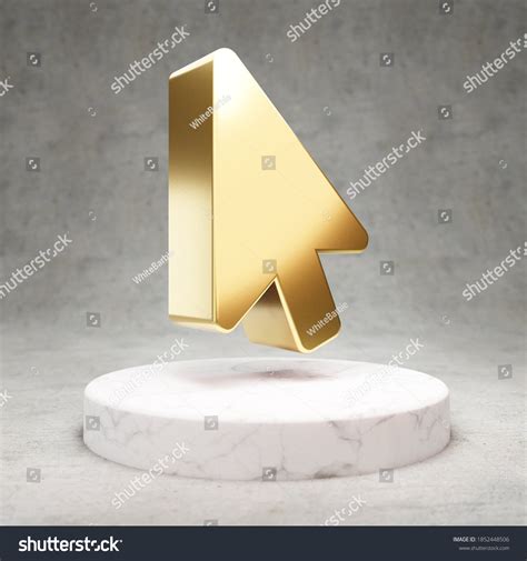 Mouse Pointer Icon Gold Glossy Mouse Stock Illustration Shutterstock