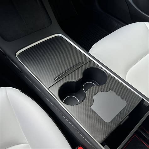 Tesla Center Console Wrap Carbon Fiber For Model Y 3