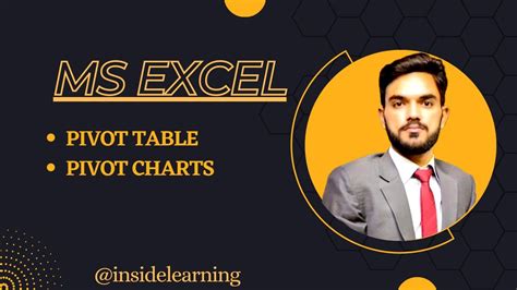 Pivot Table Excel Tutorial Youtube