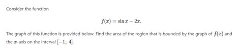 Solved Consider The Function F X Sinx X The Graph Of This Chegg Com