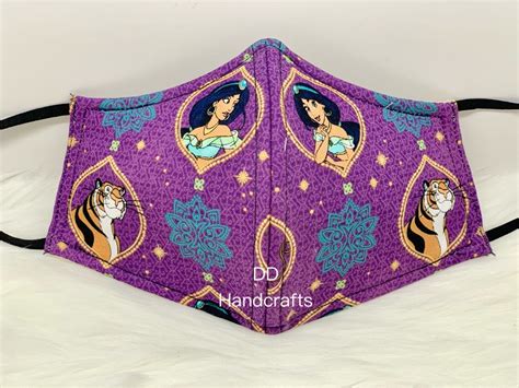Princess Jasmine Aladdin Adult Face Mask Etsy