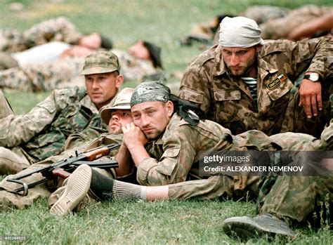 Members Of The Russian Army Special Forces Relax In May 1996 In The