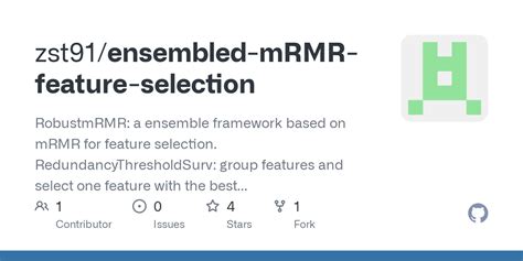 Github Zst91ensembled Mrmr Feature Selection Robustmrmr A Ensemble Framework Based On Mrmr