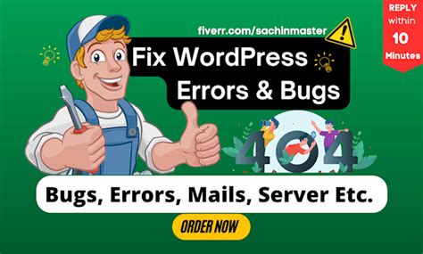 Fix Wordpress Bug Or Error By Sachinmaster Fiverr