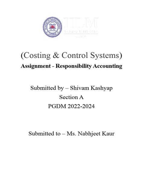 Shivam Kashyap Sec A Ccs Assignment Pdf Organizational
