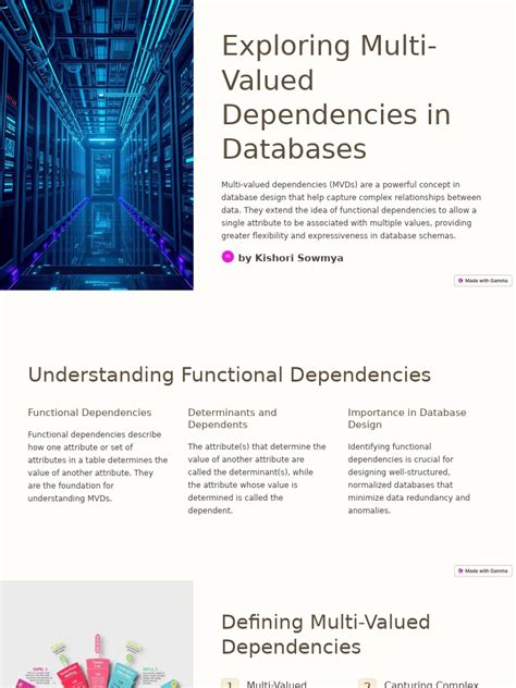 exploring multi valued dependencies in databases pdf databases data management