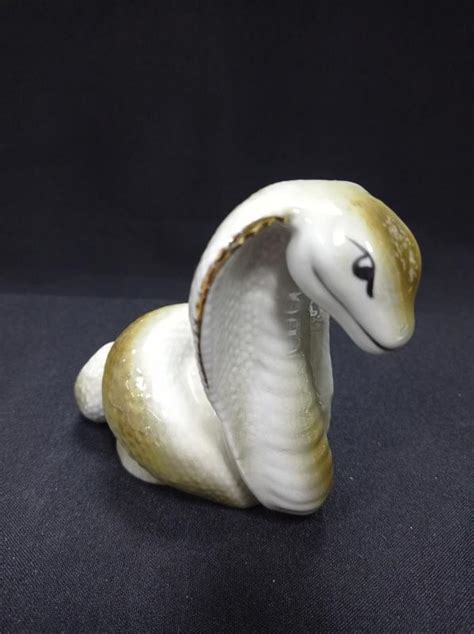 Статуэтка фигурка кобра змея коростенский фарфор ручная работа