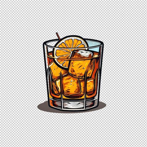 Premium Psd Sticker Logo Whiskey Sour Isolated Background