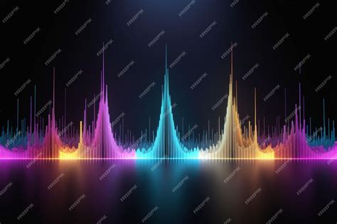 Premium Photo Colorful 3d Audio Spectrum Visualization Abstract Background
