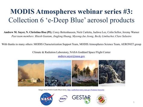 Ppt Modis Atmospheres Webinar Series 3 Collection 6 ‘e Deep Blue