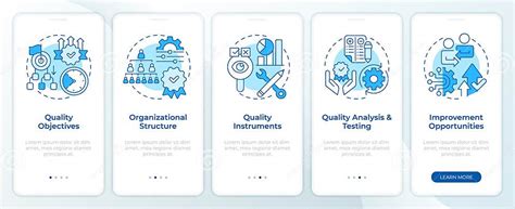 Qms Structure Blue Onboarding Mobile App Screen Stock Vector Illustration Of Guide Onboarding