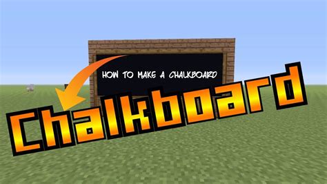 Minecraft How To Make A Chalkboardwhiteboard Youtube