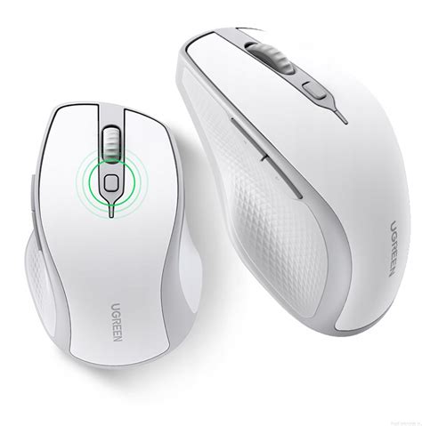 Myszka bezprzewodowa optyczna Ugreen 2.4Ghz + Bluetooth BT - 4000DPI Biała
