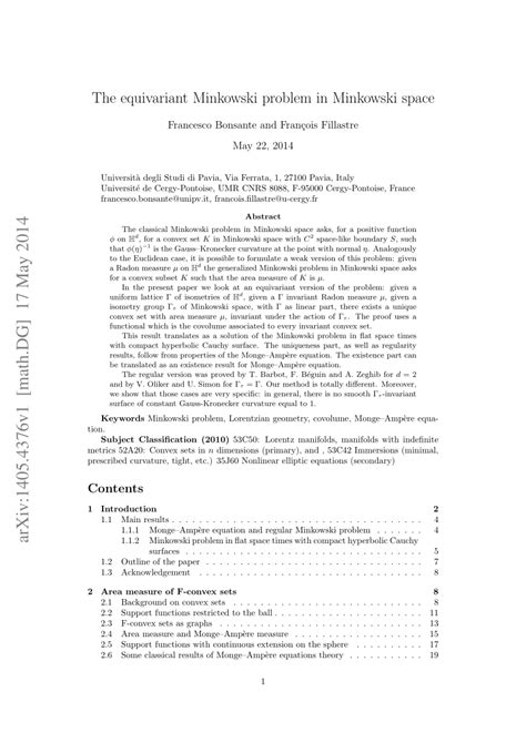 Pdf The Equivariant Minkowski Problem In Minkowski Space