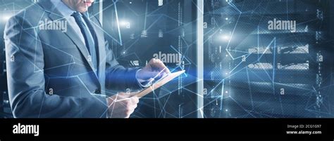 cyber network abstract digital technology background people and