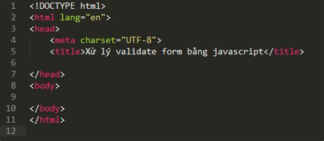 Bài 1xử Lý Validate Form Với Các Quy Tắc Cơ Bản Hocweb123