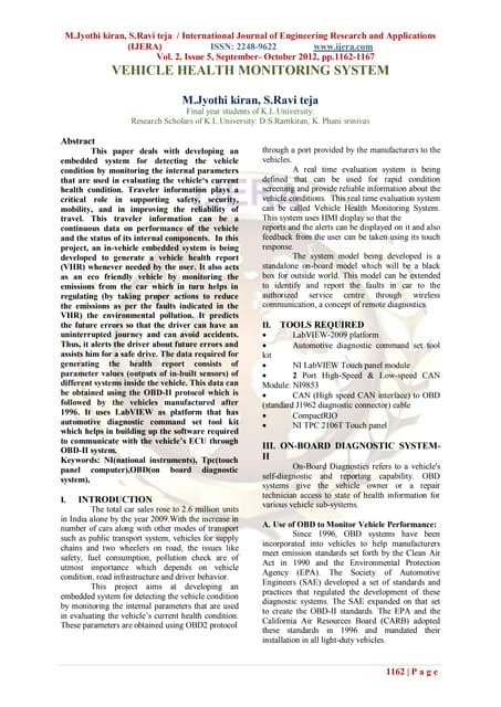 Obd On Board Diagnostics Ppt